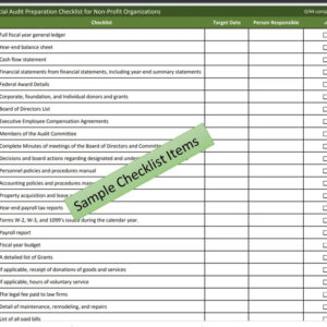 Financial Audit Preparation Checklist for Non-Profits