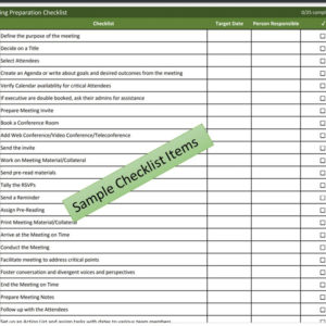 Meeting Preparation Checklist: Make meetings effective