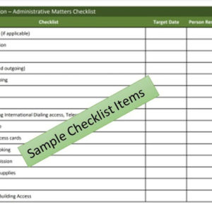 New Employee Administrative Onboarding Checklist