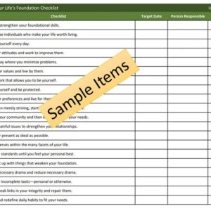 Strengthen Your Life’s Foundation Checklist